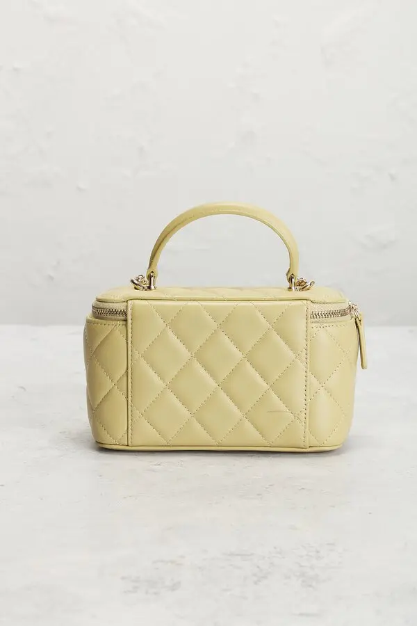 Chanel Lambskin Small Classic Vanity Case - Yellow