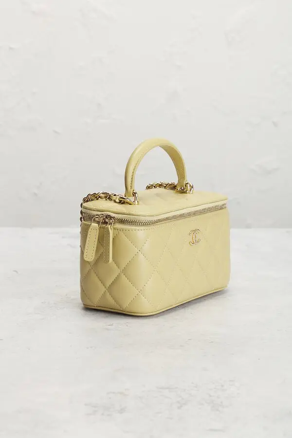 Chanel Lambskin Small Classic Vanity Case - Yellow