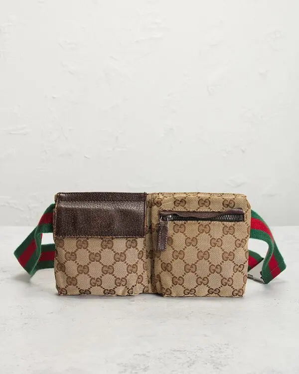 FWRD RENEW Gucci Double Pocket Belt Bag