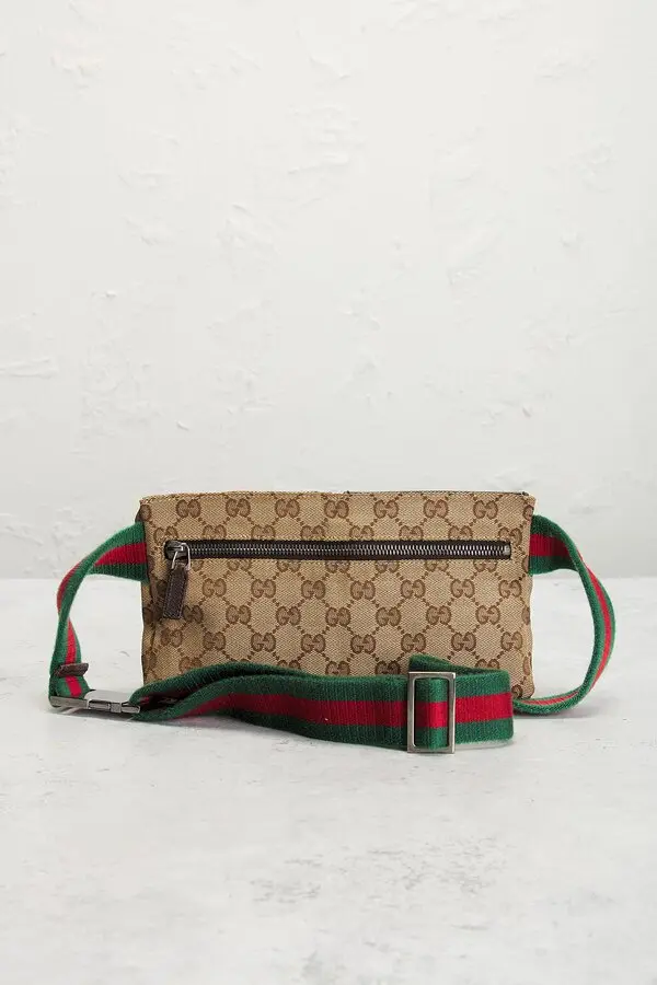 Gucci Double Pocket Belt Bag - Brown