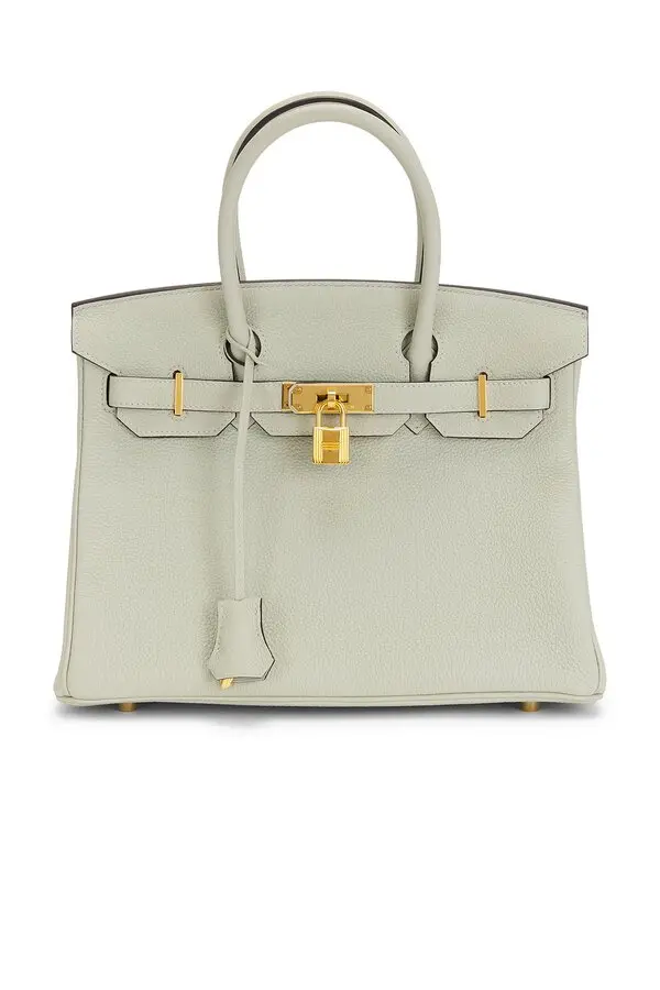 Hermès Togo Birkin 30 Handbag In Mint - Gris Neve