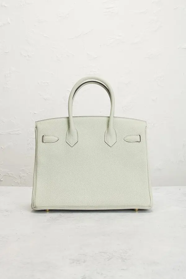 Hermès Togo Birkin 30 Handbag In Mint - Gris Neve