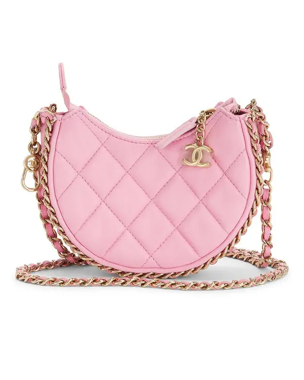 FWRD RENEW Chanel Lambskin Mini Hobo Bag
