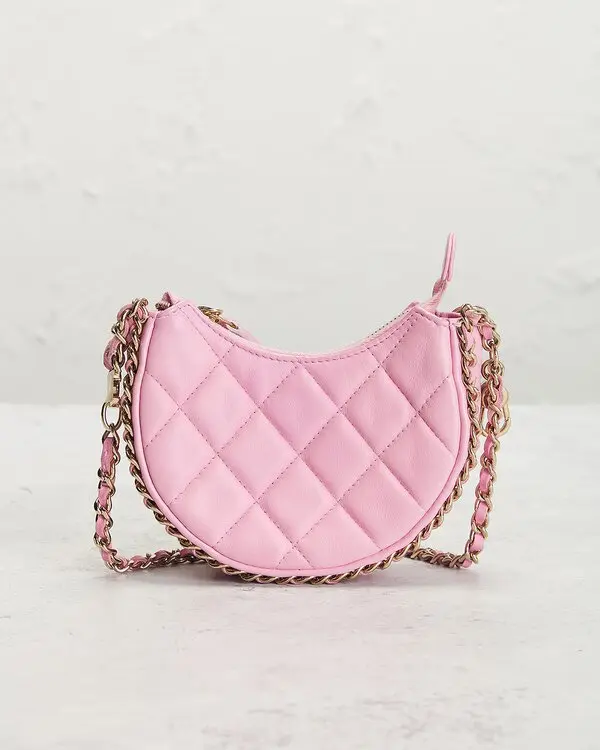 FWRD RENEW Chanel Lambskin Mini Hobo Bag