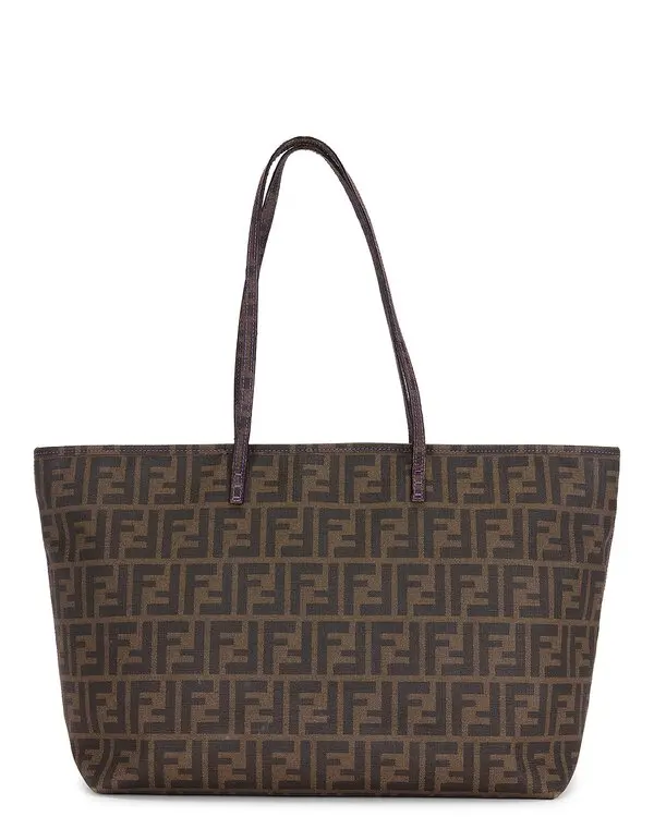 FWRD RENEW Fendi Zucca Roll Tote Bag