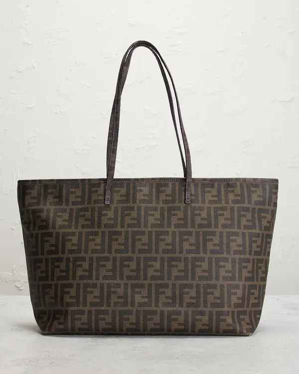FWRD RENEW Fendi Zucca Roll Tote Bag