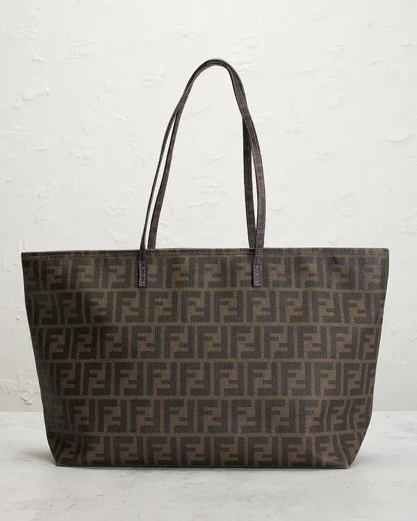 FWRD RENEW Fendi Zucca Roll Tote Bag