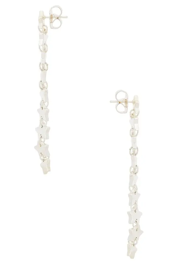 Sandy Liang Starfall Earrings In Metallic