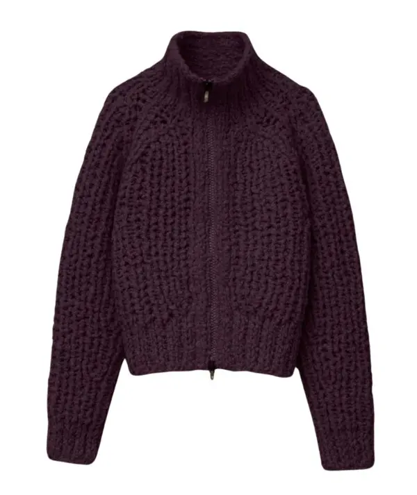 Iris Von Arnim Handknit Cardigan Heloisa - Barolo