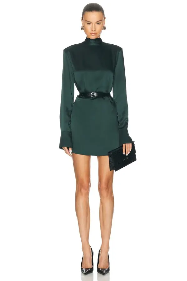 SEROYA Angrea Mini Dress - Evergreen
