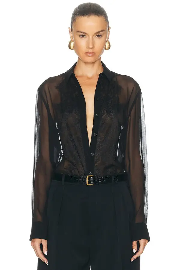 SANS FAFF Chelsea Silk Lace Blouse