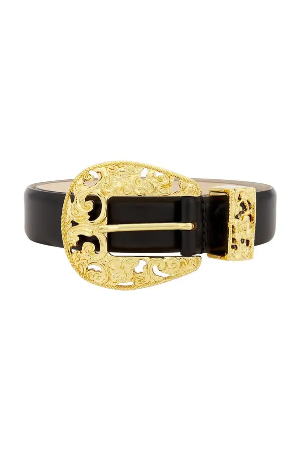 DEHANCHE Versailles Belt In Black - Black & Gold