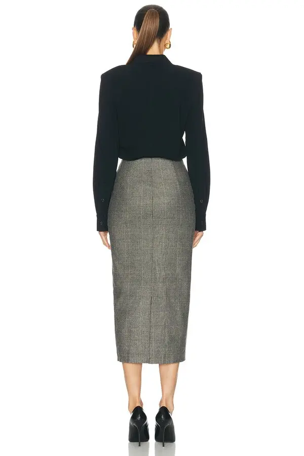 WILLY CHAVARRIA Polo Dress In Black - Uniform Brown & Black
