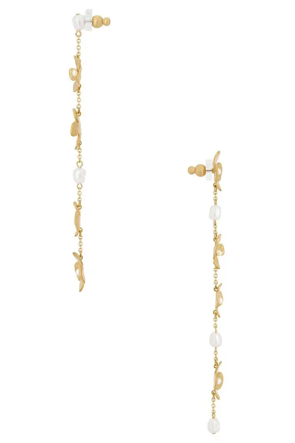 Cult Gaia Lucky Drop Earrings - Brushed Brass