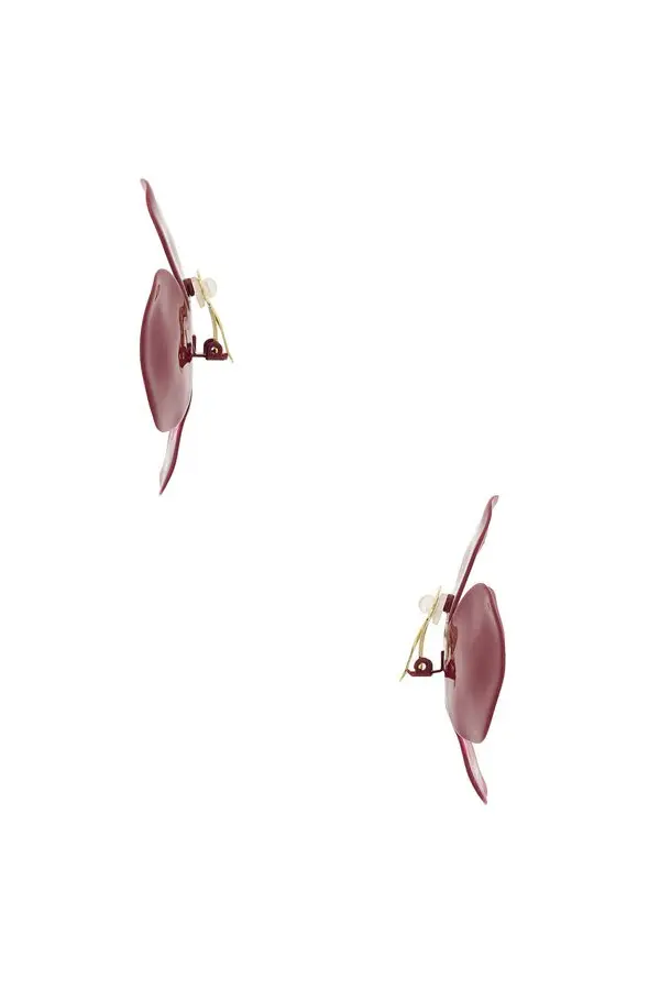Cult Gaia Lucky Earrings In Pink - Winter Plum
