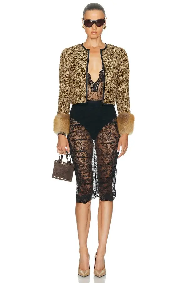 Valentino Garavani Crepe De Chine Jacket - Animalier