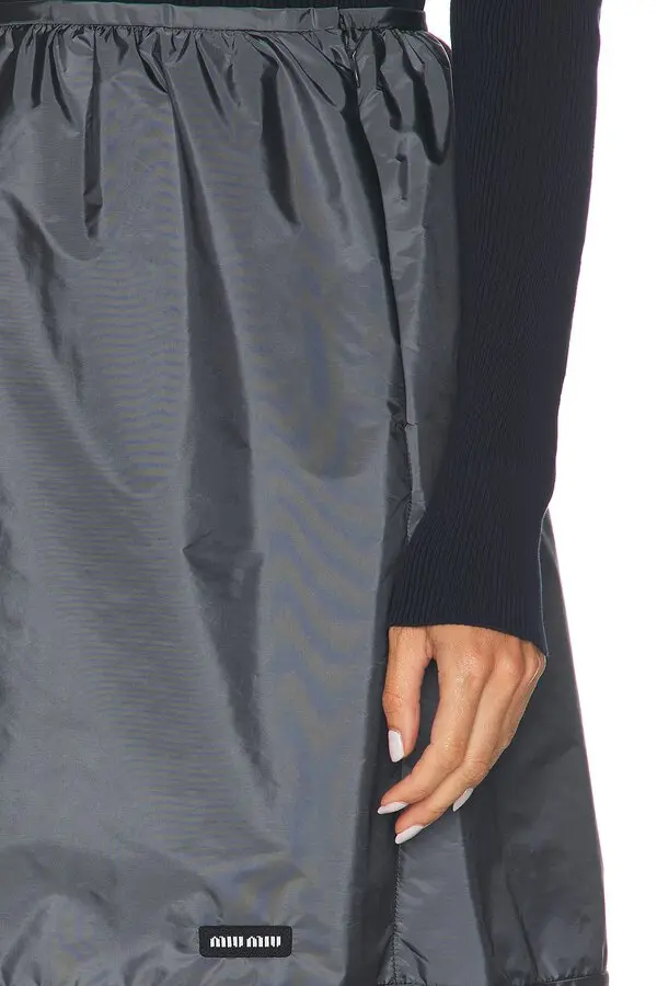 Miu Miu Piuma Carta Skirt - Ematite