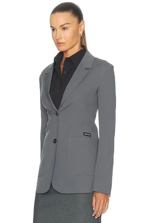 Miu Miu Popeline Stretch Washed Blazer