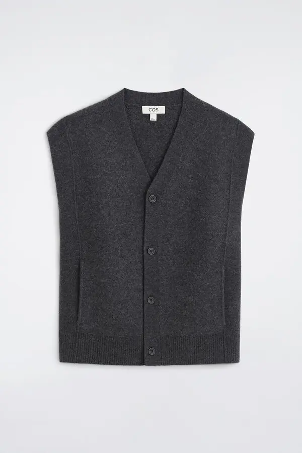 Cos Buttoned Boiled-wool Vest