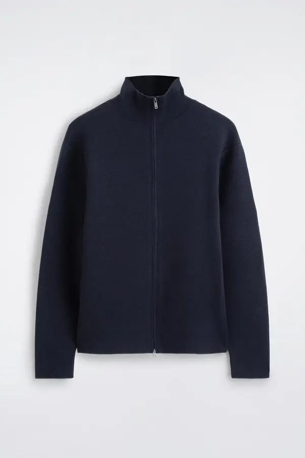 Cos Milano Knit Mock-neck Zip-up Jacket