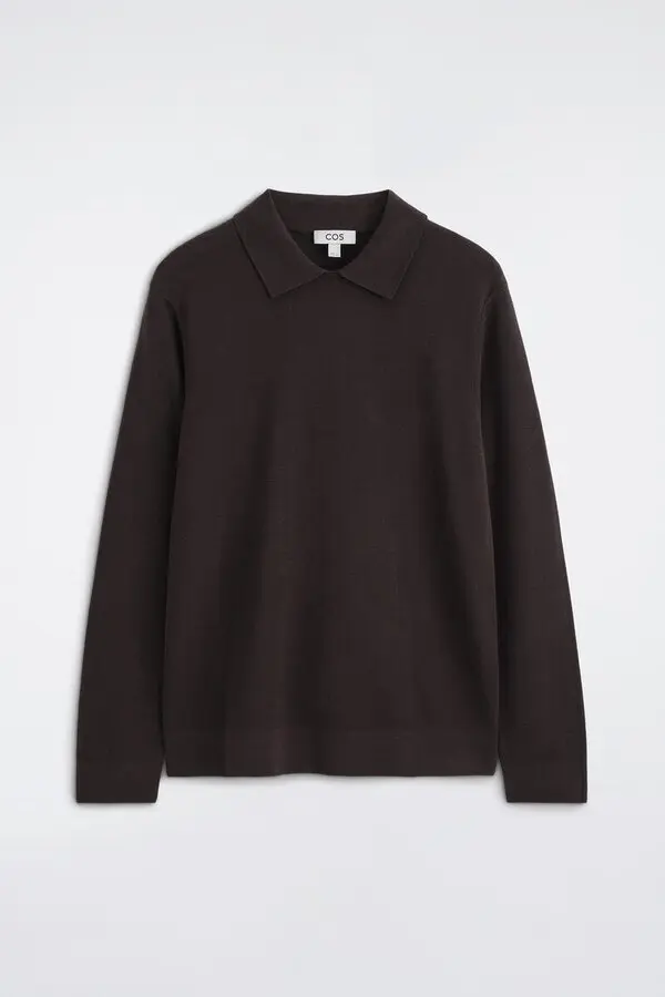 Cos Layered-collar Polo Sweater