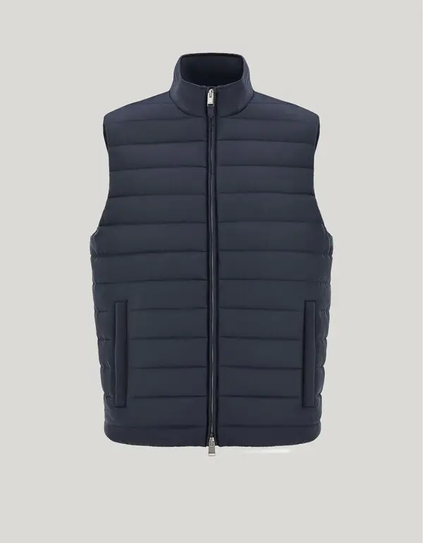 Canali Technical Fabric Regular-fit Vest - Blue