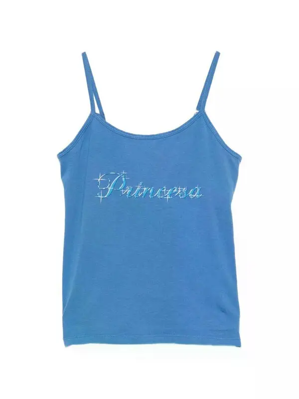 WILLY CHAVARRIA Princesa Cholita Tank Top - Blue