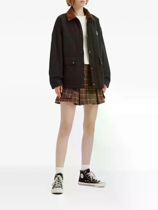 FINGERCROXX Corduroy-collar Logo-patch Jacket