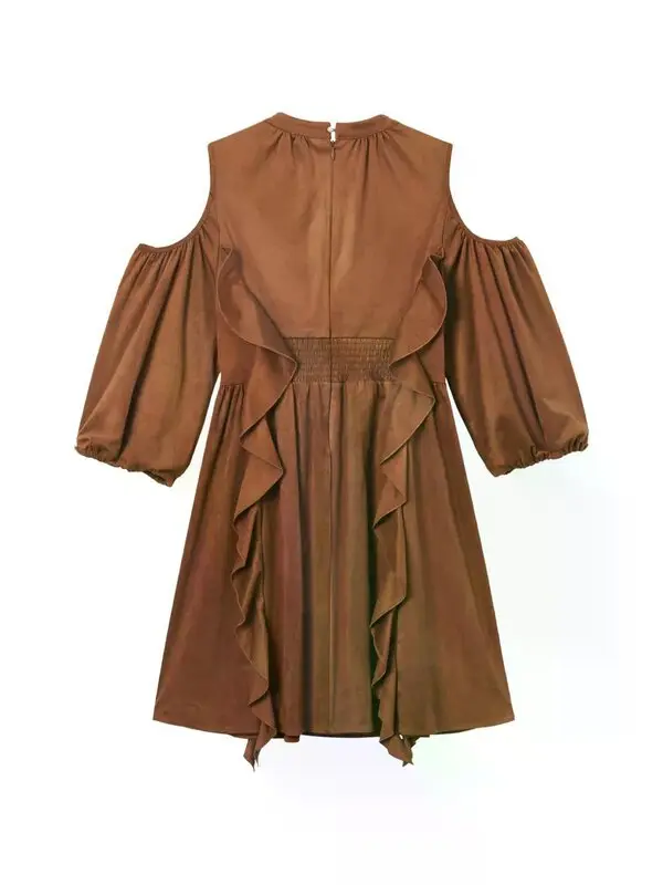 B+AB Ruffled Off-shoulder Mini Dress