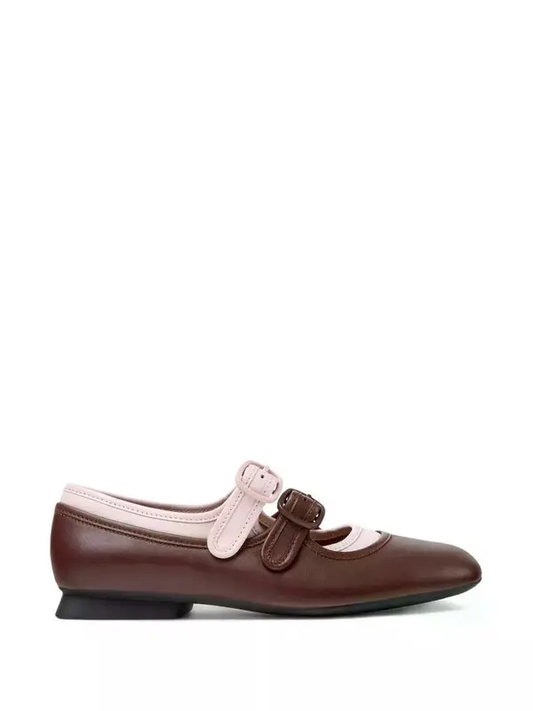 Camper Casi Myra Double-strap Ballet Flats - Brown