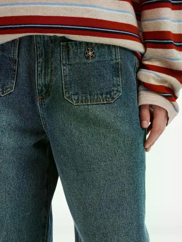 B+AB Patch-pocket Wide-leg Jeans