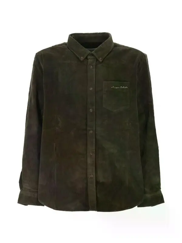 Maison Labiche Corduroy Embroidered-logo Shirt