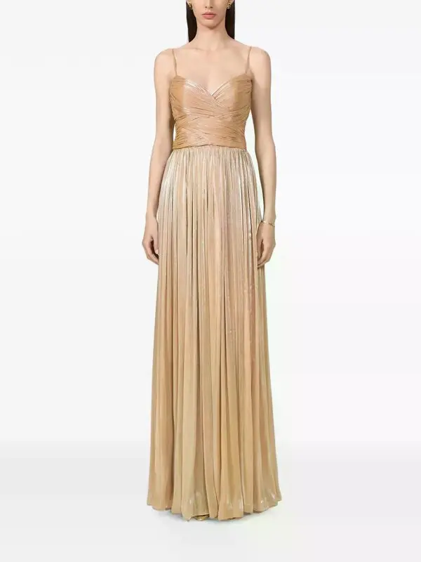 Costarellos Sireen Pleated Gown