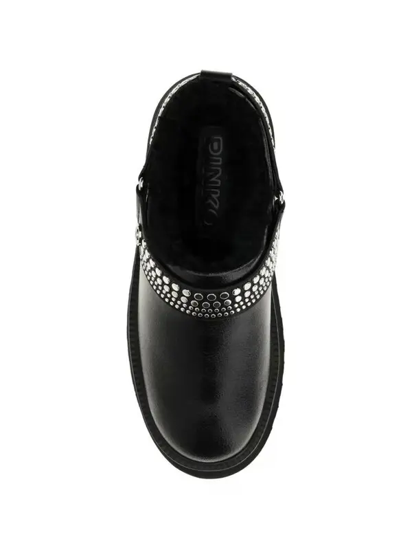 Pinko Martina Brushed Leather Ankle Boots
