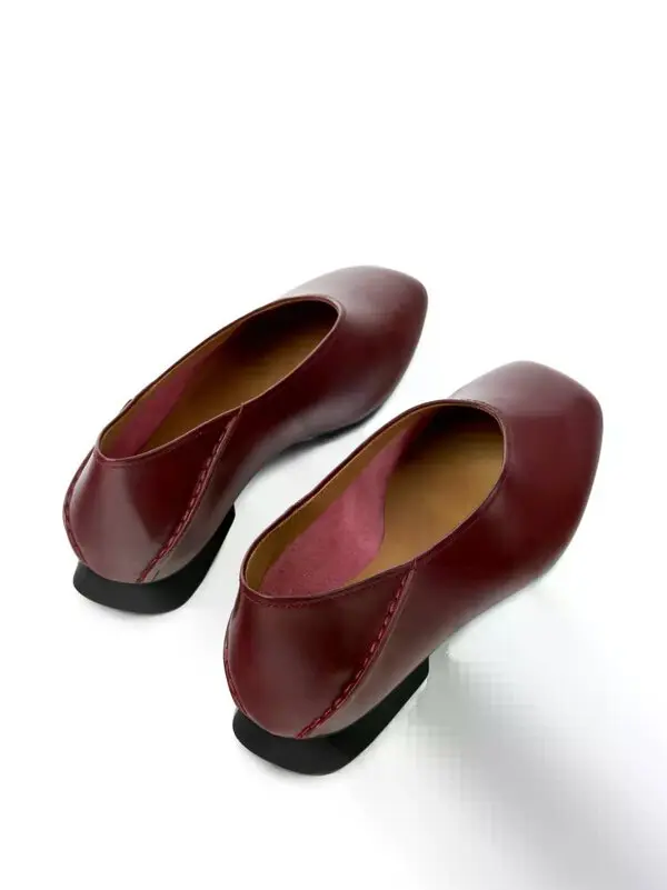 Camper Casi Myra Leather Ballet Flats - Red
