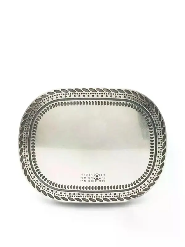 MAISON MARGIELA Engraved Buckle-motif Brooch - Silver