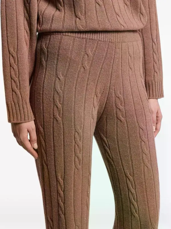 Peserico Cable-knit Sequin-embellished Trousers