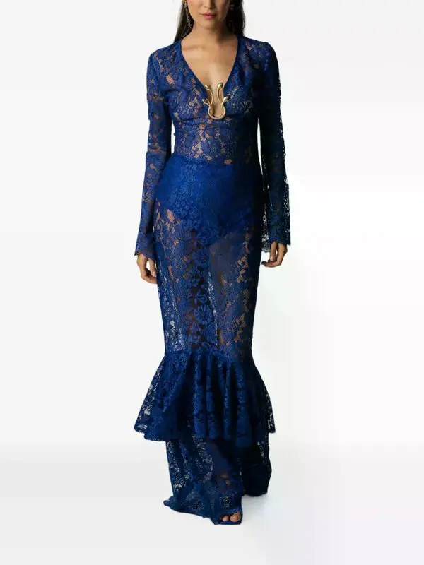 MIAU BY CLARA ROTESCU Ishtar Long-sleeve Maxi Dress