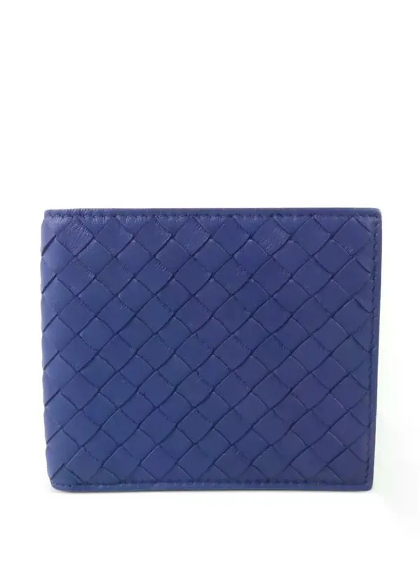 Bottega Veneta Intrecciato Bifold Wallet - Blue