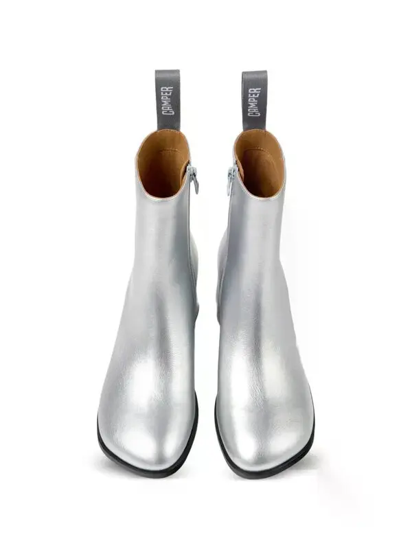 Camper Kora Ankle Boots - Silver