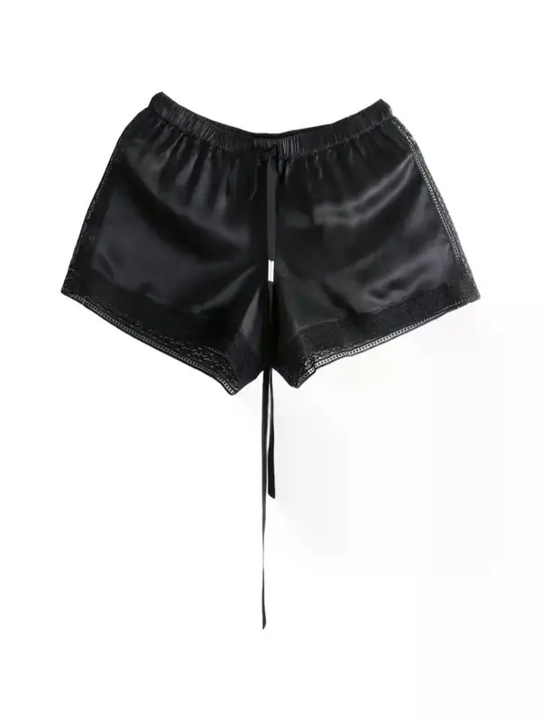 ANN DEMEULEMEESTER Anda Lace-trim Silk Shorts