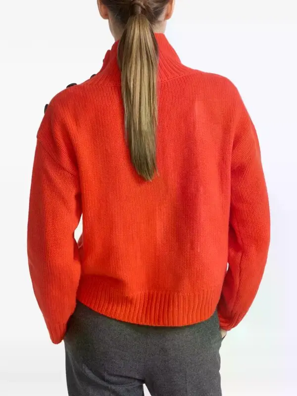 YVES SALOMON Button-detail High-neck Sweater