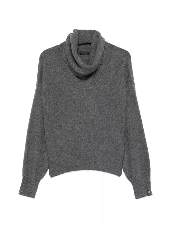 Liu Jo Roll-neck Button-cuff Sweater