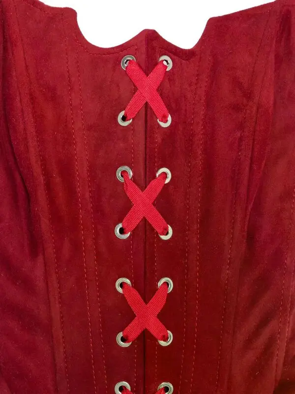 MITILIANE COUTURE Lace-up Suede Corset