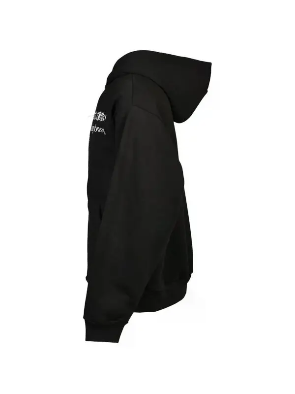 PRAYING Busy Slogan-print Zip-up Hoodie