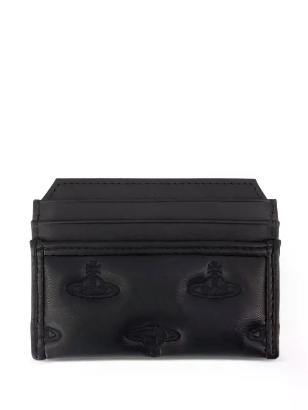VIVIENNE WESTWOOD Orb-embossed Card Holder - Black