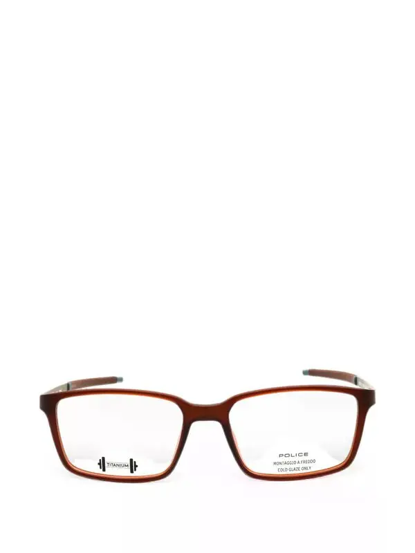 POLICE Rectangle-frame Glasses - Red