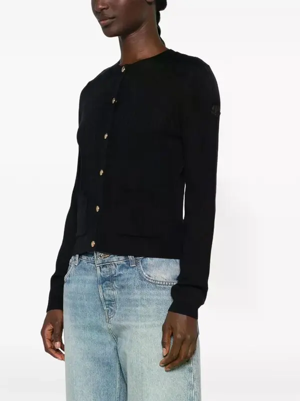 Moncler Ribbed-knit Logo-patch Cardigan