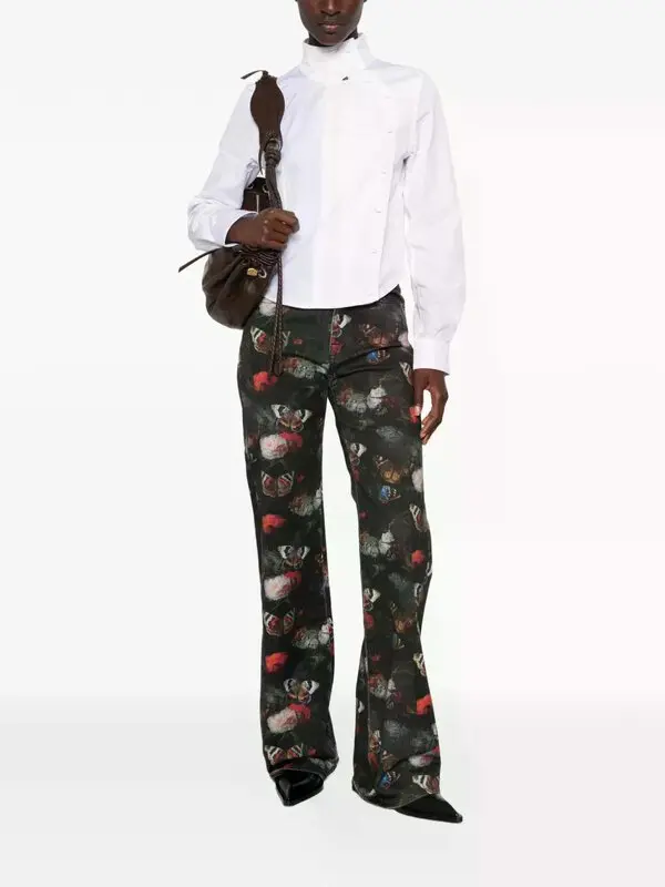 R13 Jane Butterfly-print Jeans