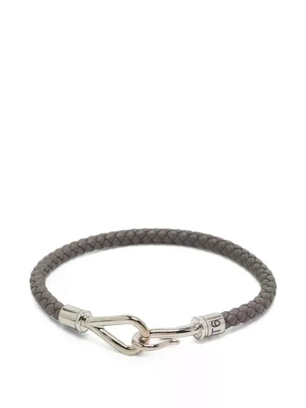 Hermès Jumbo H Braided Leather Bracelet